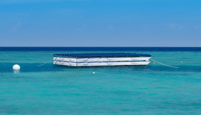 World's first offshore floating solar at sea 2014 Maldives – Swimsol